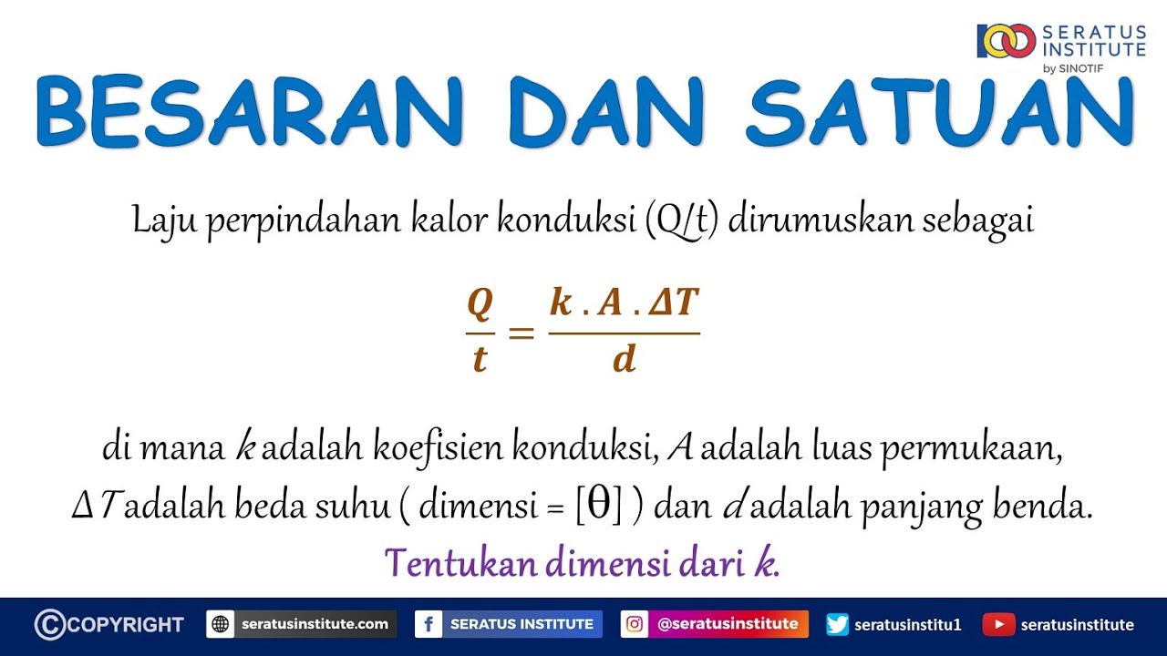 Besaran dan Satuan - Soal 11 (Dimensi K) - YouTube