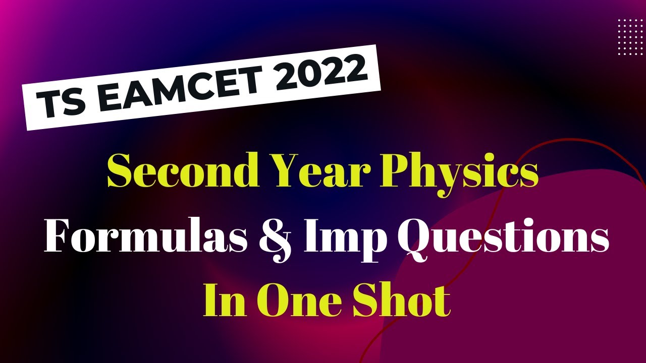 Quick Revision: 2nd Year Physics IMP formulas in one shot#iitjee # ...