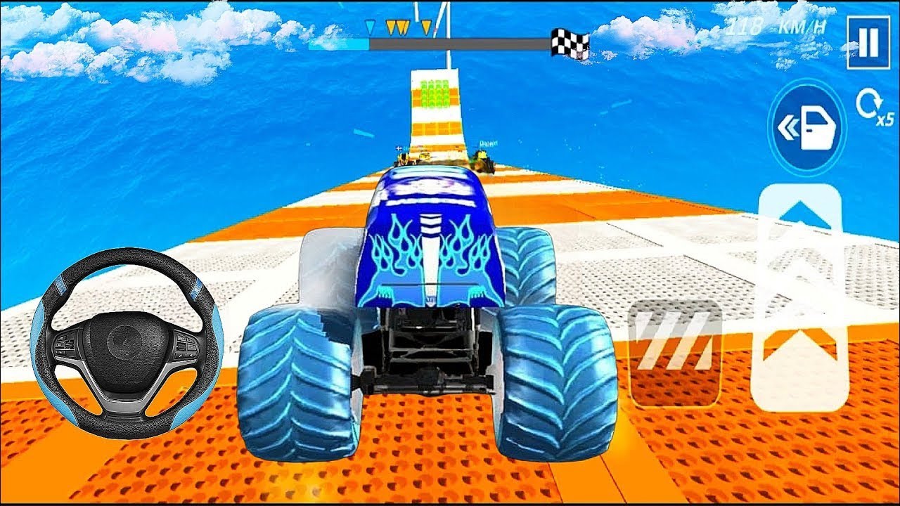 Monster Truck Mega Ramp Impossible Driver - Monster Truck Driving 3D ...