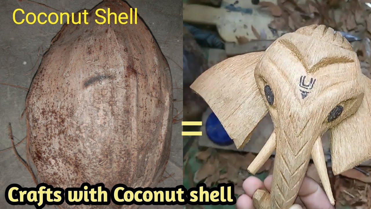 Dry Coconut shell Craft | Best out of waste | # coconut craft - YouTube