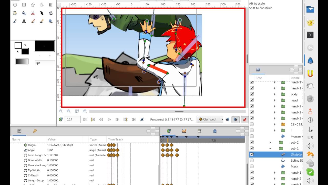 Bi-directional bones in Synfig (demo) - YouTube