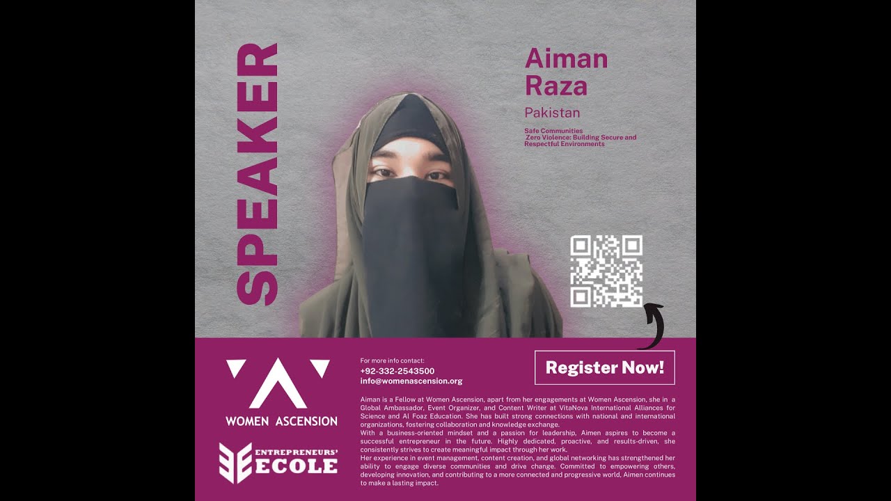 Speaker Aiman Raza - Pakistan - YouTube