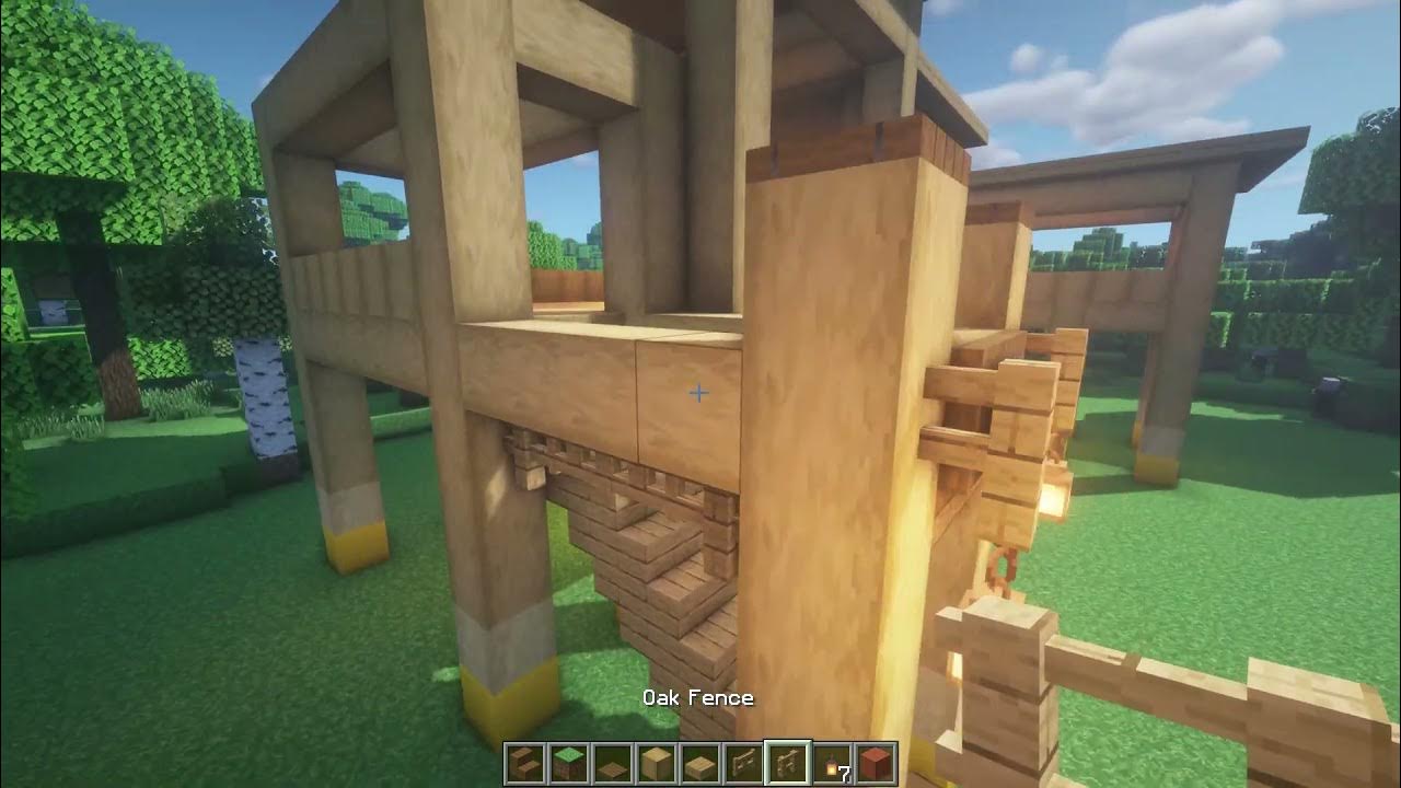 Minecraft - Wooden Mansion Tutorial l how to build EP.002 - YouTube