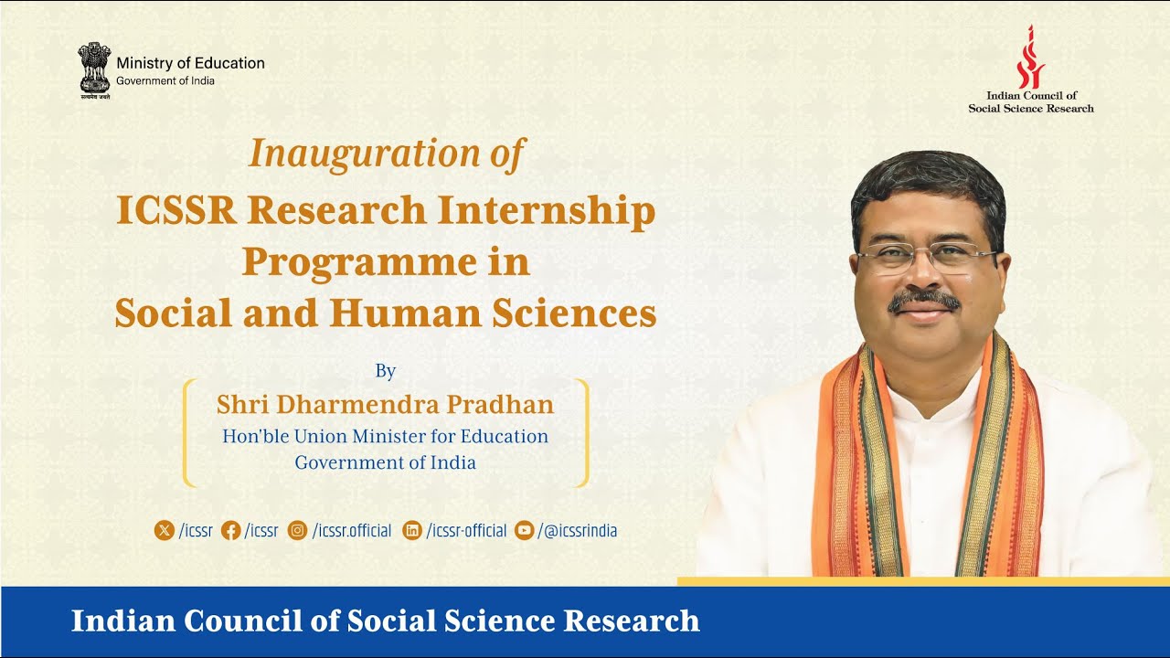 Inauguration of ICSSR Research Internship Programme in Social and Human ...