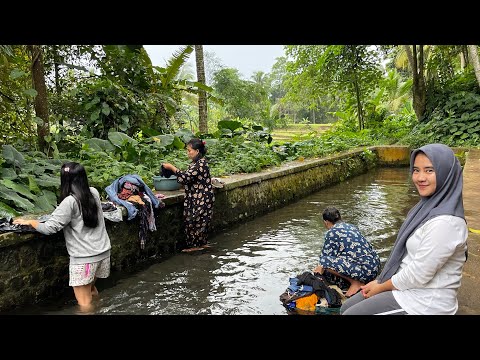 Janda Desa Mandi Disini !!! Perkampungan yang Indah dan Alami