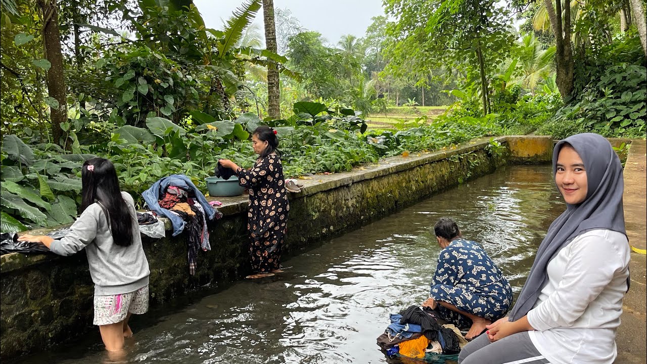Janda Desa Mandi Disini Perkampungan Yang Indah Dan Alami Youtube