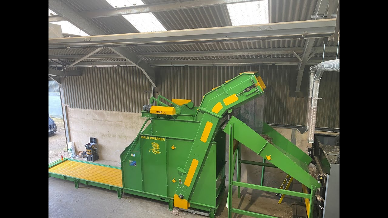 Bale Breaker processing Hemp bales -tease open baled hemp ready for ...