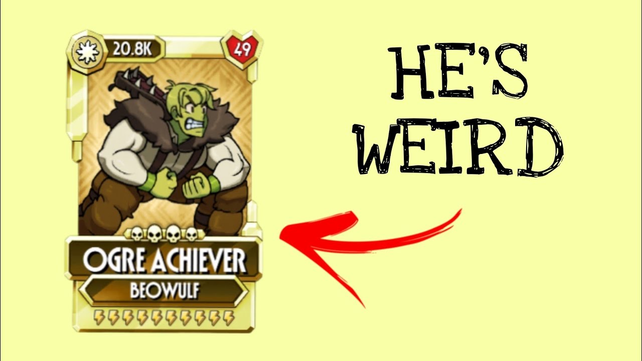 OGRE ACHIEVER Beowulf showcase, skullgirls mobile - YouTube