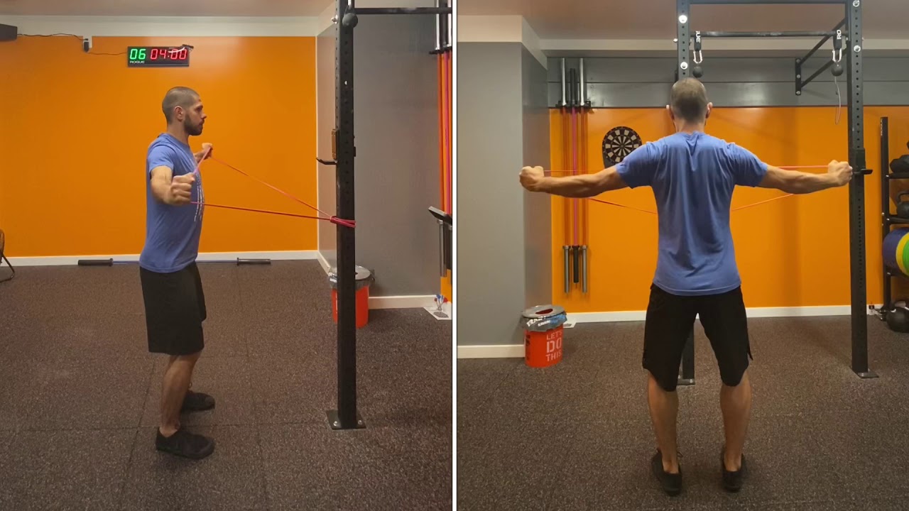 DEMO: Resistance band back fly - YouTube