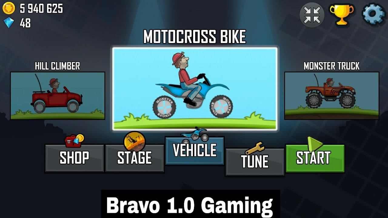 Hill climb racing live stream | Motocross bike #2 - YouTube