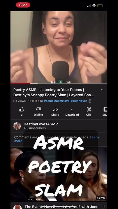 Poetry ASMR | Listening to Your Poems | Destiny's Snappy Poetry Slam ...
