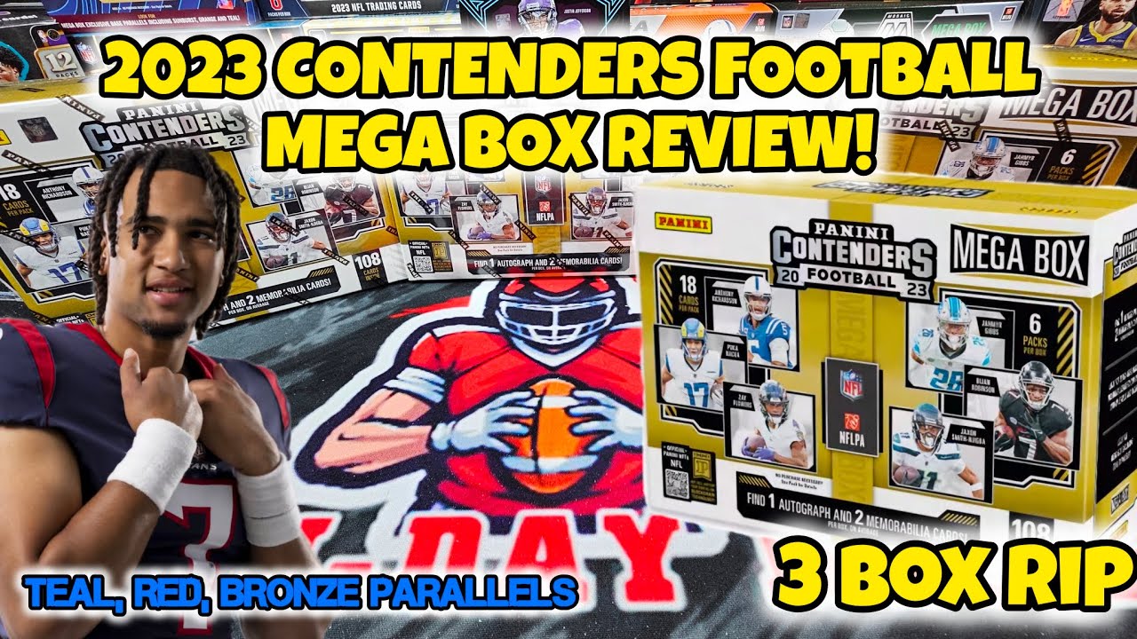 🏈🔥 2023 Contenders Football Mega Box Review! 5 CJ Strouds pulled! # ...