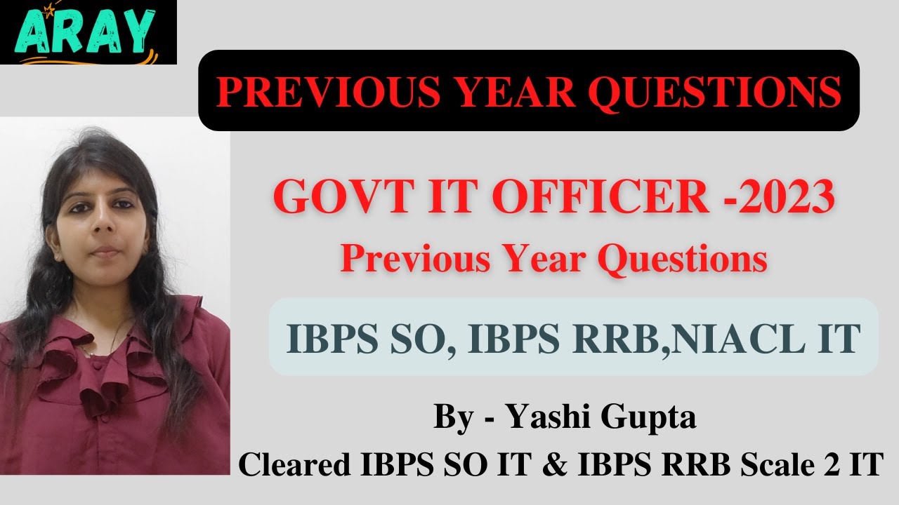 IT Previous Year Questions | IBPS SO IT previous year questions | Govt ...