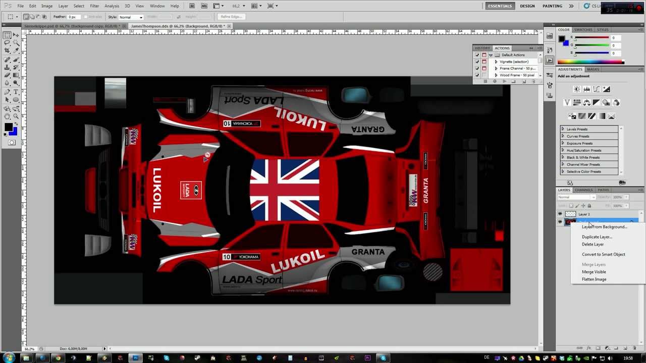 How to skinning mit Photoshop für rFactor - Templates erstellen - YouTube