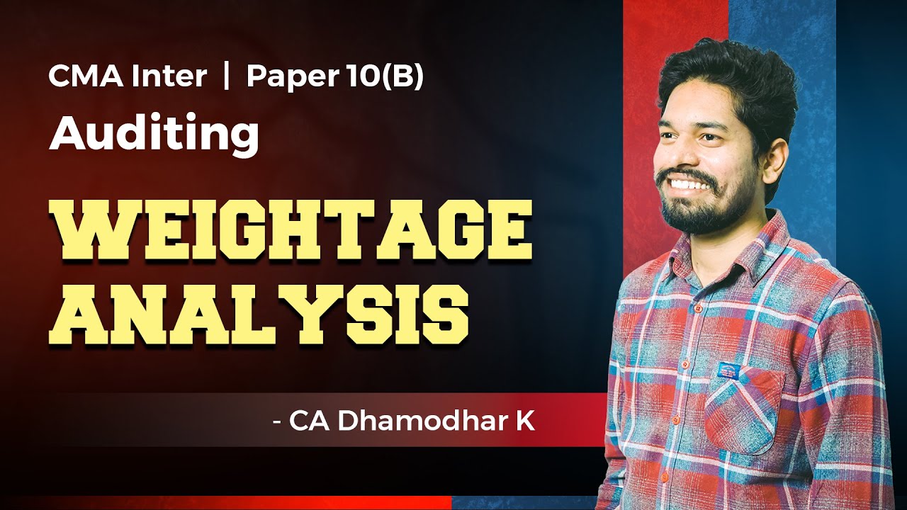 CMA INTER AUDITING ABC ANALYSIS || DEC 2024 || BY CA DHAMODHAR K - YouTube