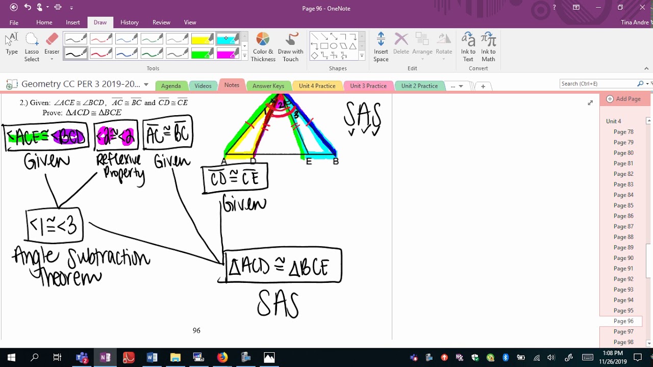 Triangle Proofs Using Addition & Subtraction Theorems Video - YouTube