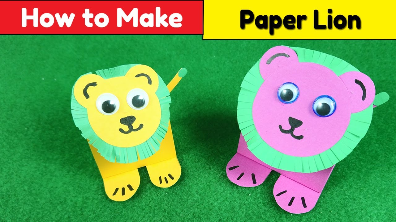 How to Make a Paper Lion | Origami Lion Toy | Easy Paper Craft for Kids ...