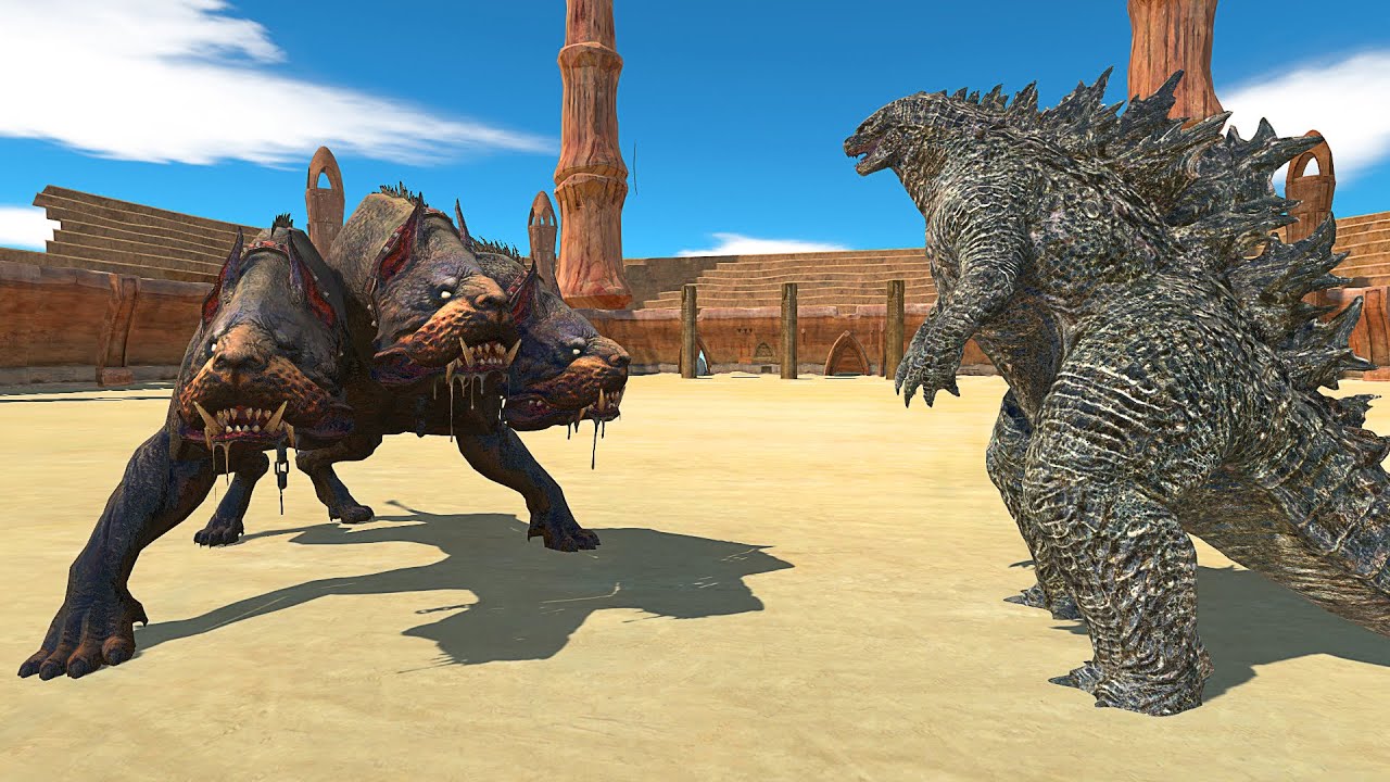 CERBERUS VS GODZILLA 2021 - Animal Revolt Battle Simulator - YouTube