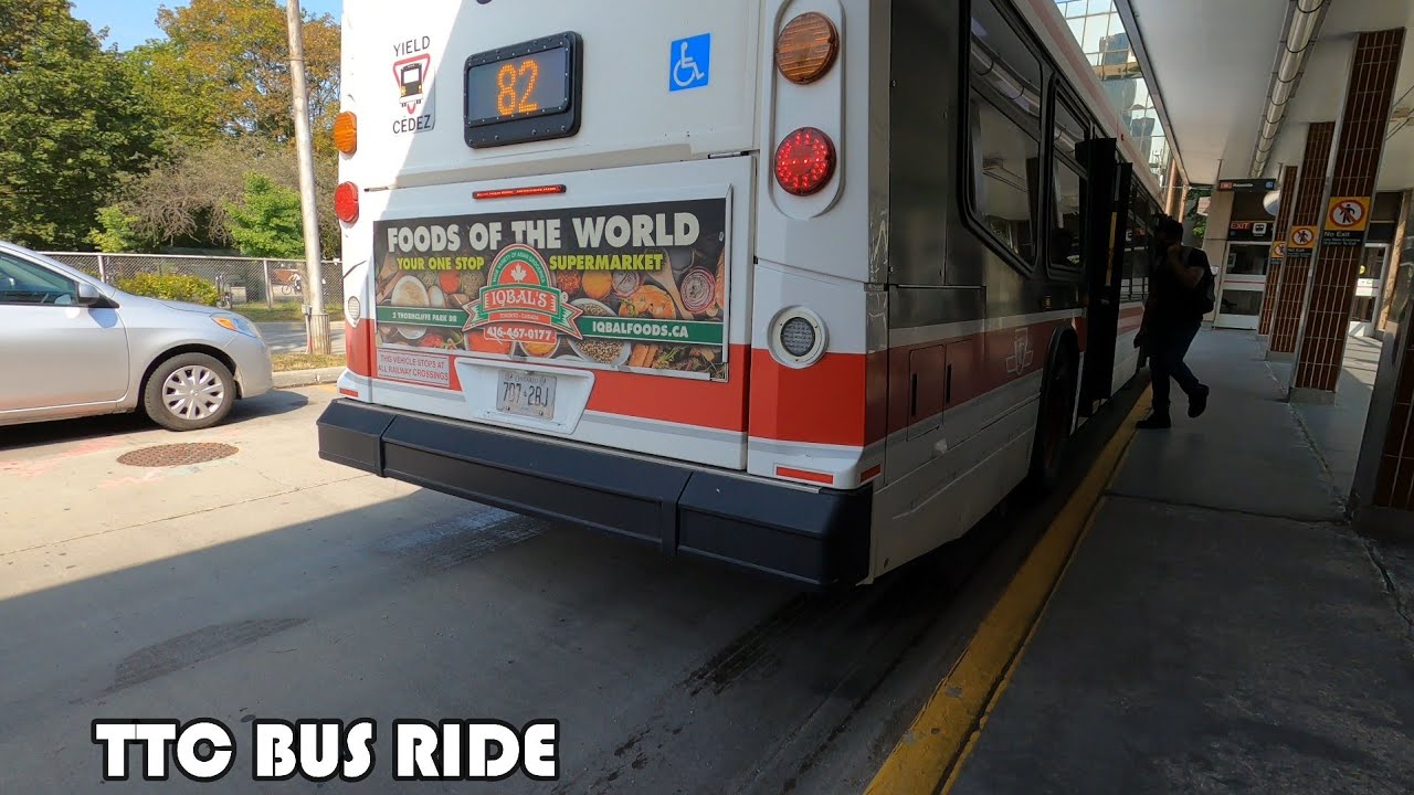 4k TTC Route 82 Bus Ride From Rosedale Station Back To Rosedale Via ...