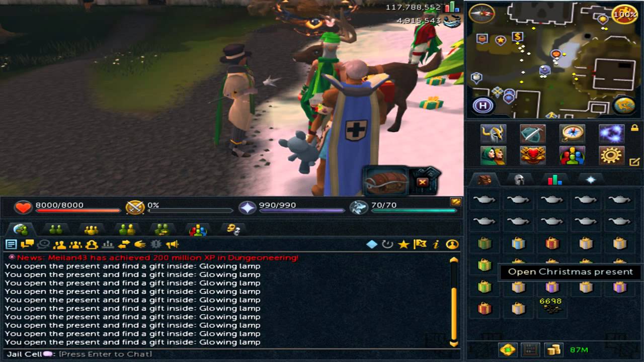 RuneScape Receiving Presents From Enchanted Snowballs! - YouTube