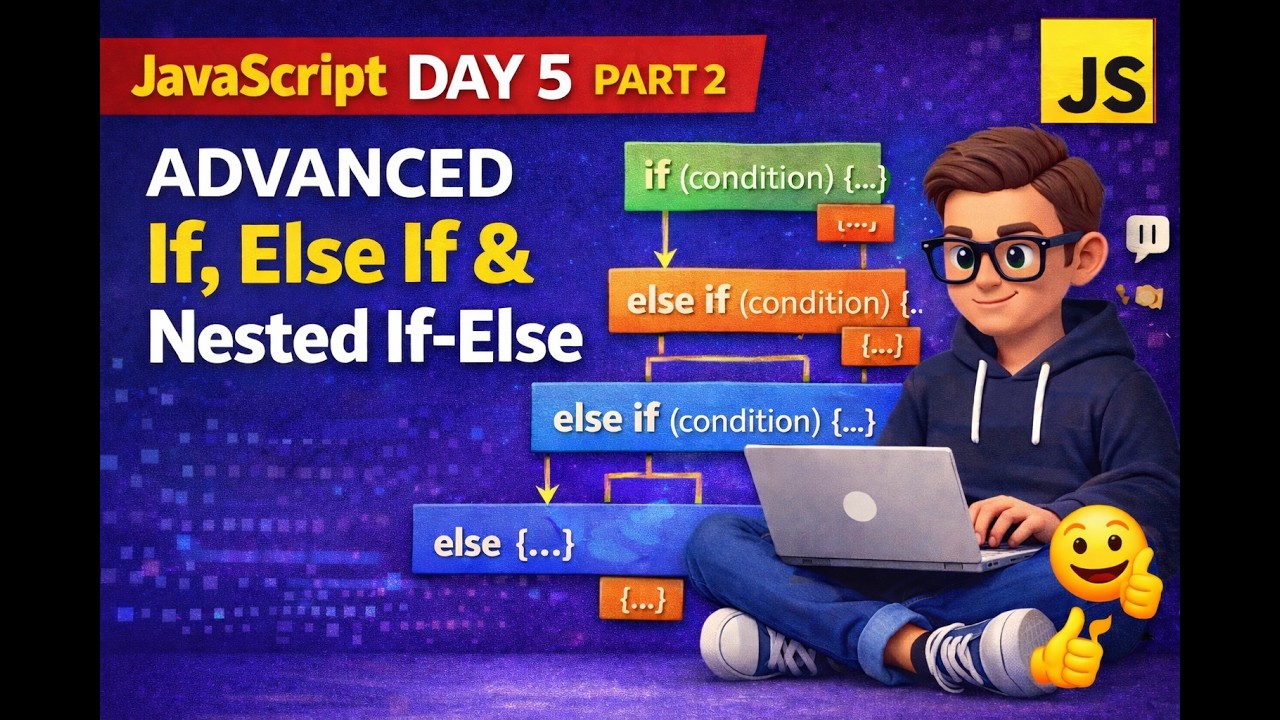 JavaScript Day 5 | If, Else If & Nested If-Else (Advanced) | JavaScript ...