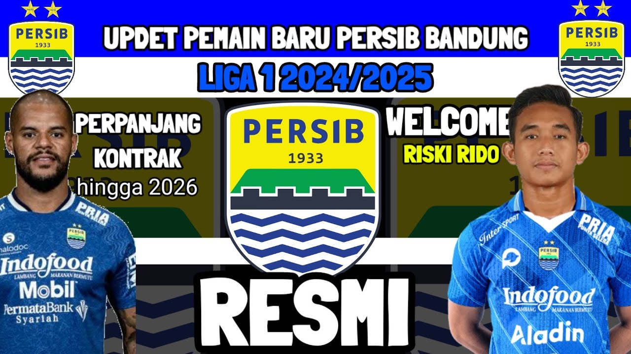 RESMI 🔥 PEMAIN BARU PERSIB BANDUNG 2024/2025 - WELCOLE RISKI RIDO ...