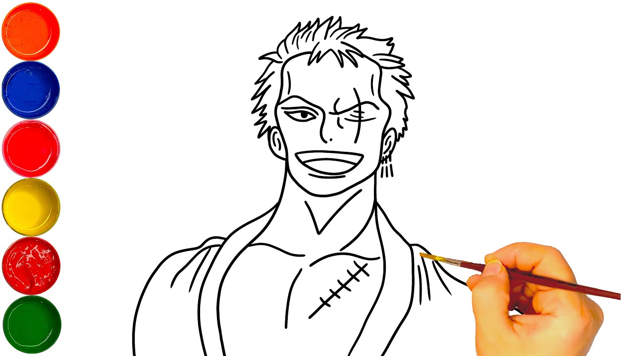 How To Draw Zoro Easy | How To Draw Roronoa Zoro Step By Step - YouTube