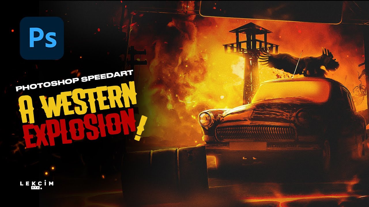 A Western Explosion! | Photoshop SpeedArt - YouTube