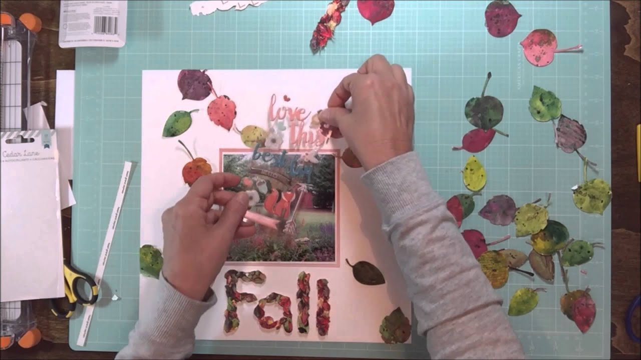 Fall Leaves (Scrapbooking Process Video) - YouTube