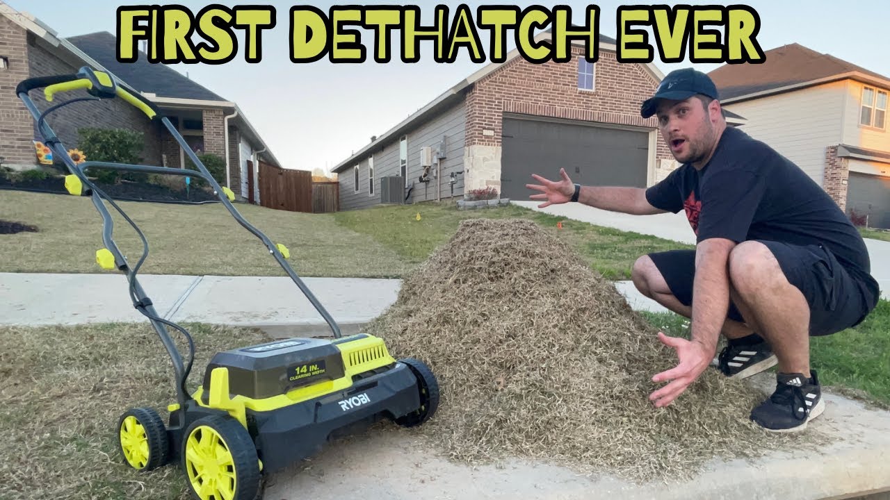 First dethatch ever! Over two years of build up cleaned up with the ...
