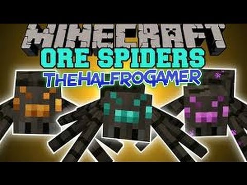 Minecraft- Ore spiders mod - YouTube