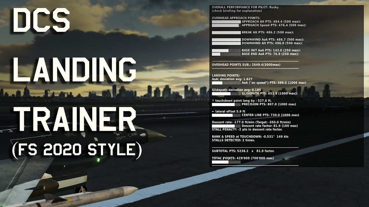 DCS LANDING TRAINER with SCORE! - YouTube