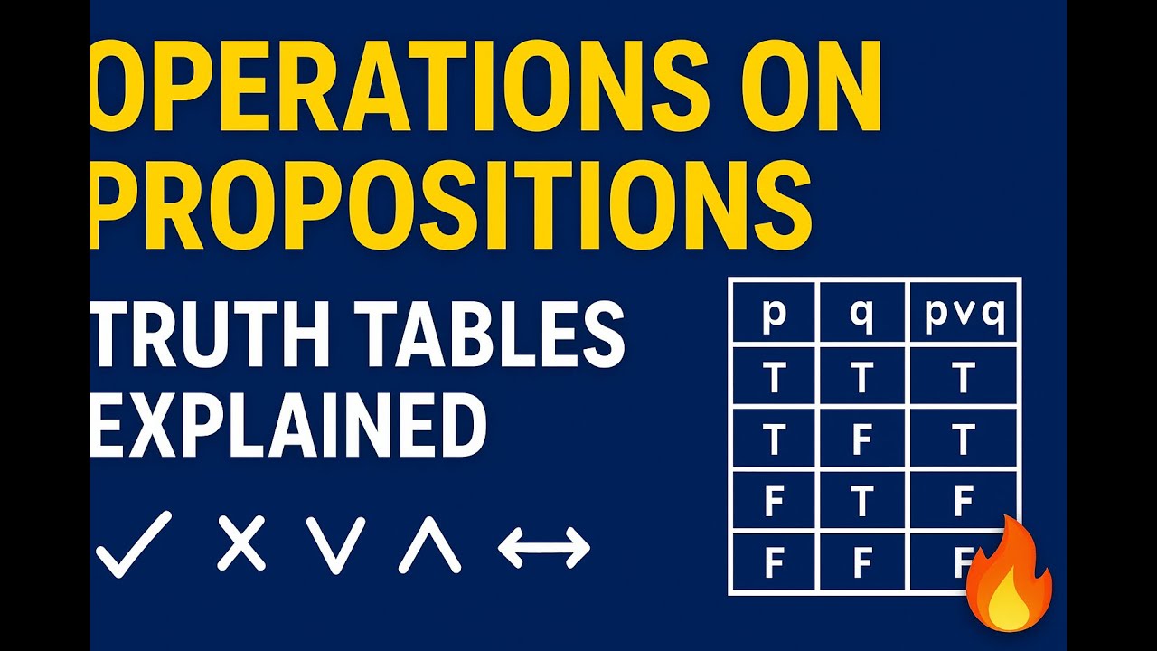 Discrete Structure lec # 2 Operations on Propositions with Examples ...
