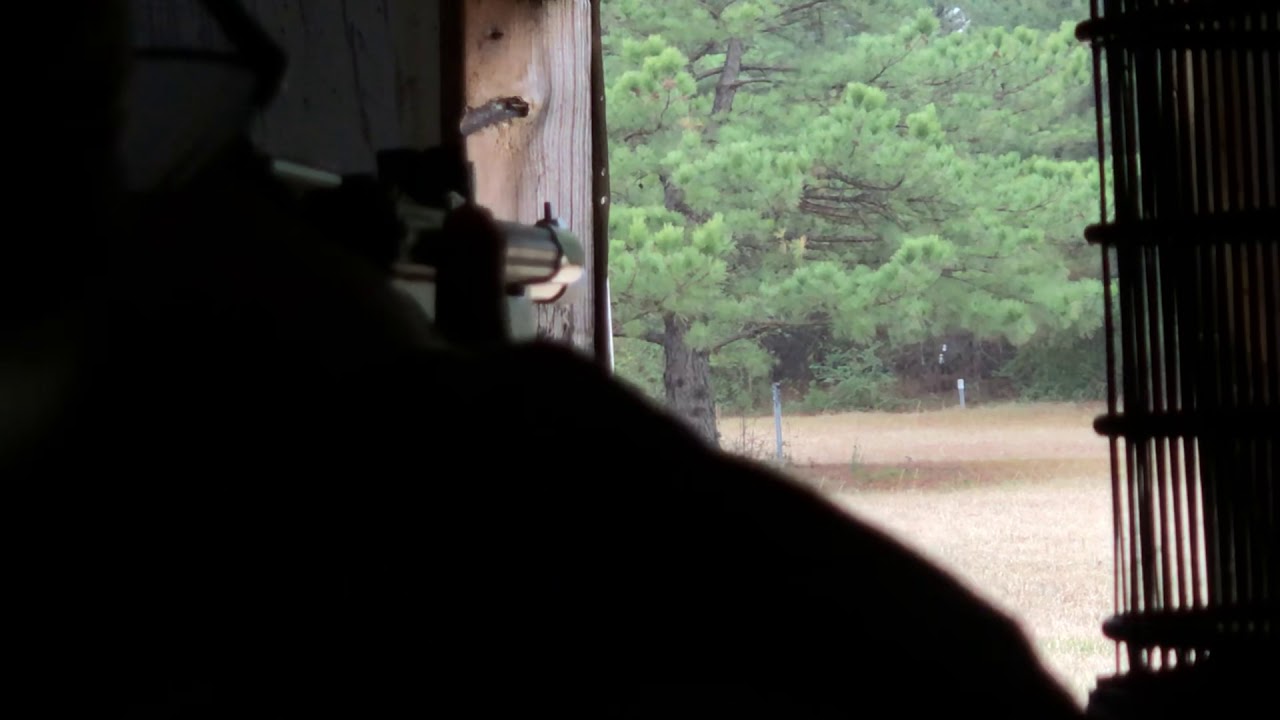 RWS Diana 48 at 88 yds with iron sights offhand - YouTube