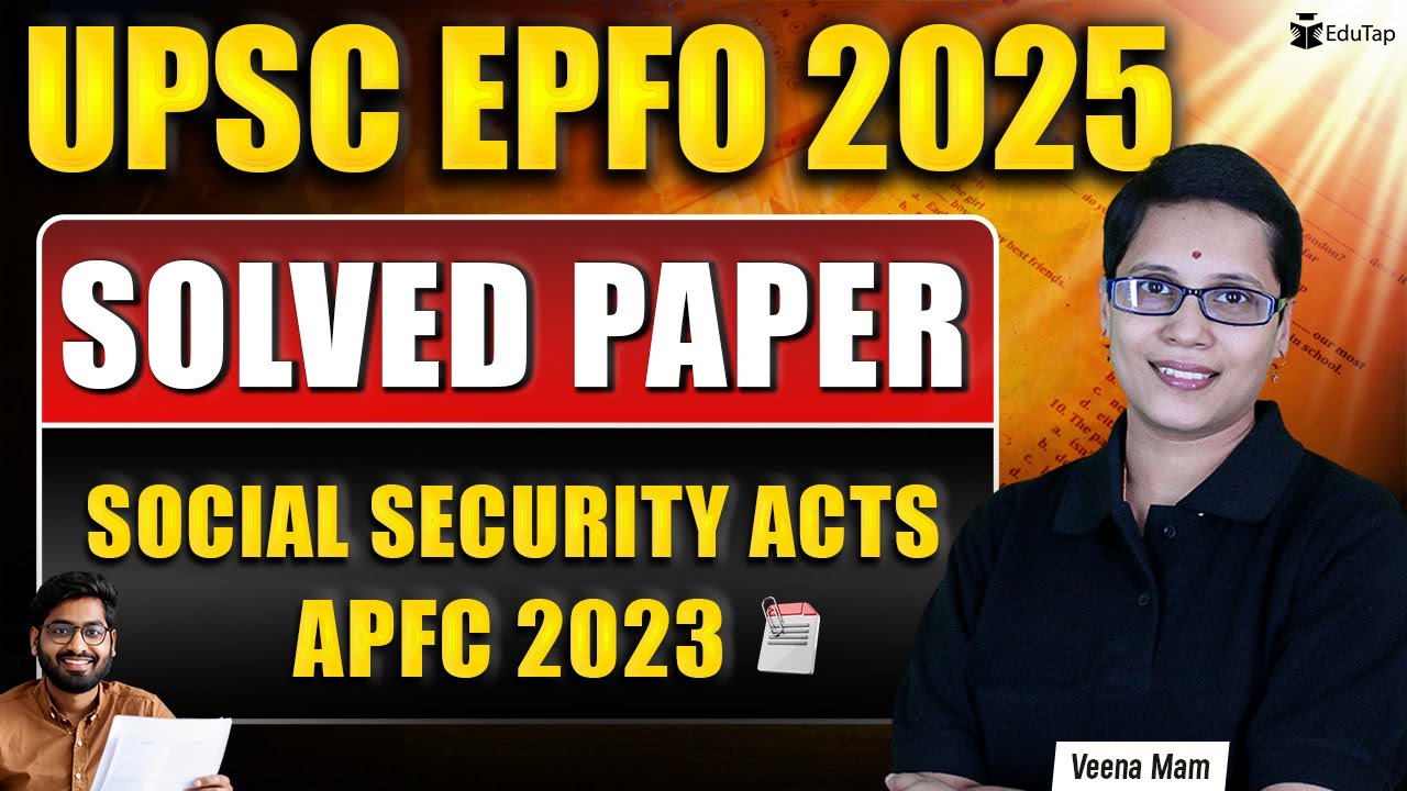 UPSC EPFO Previous Year Paper | Social Security Acts | UPSC EPFO PYQ ...