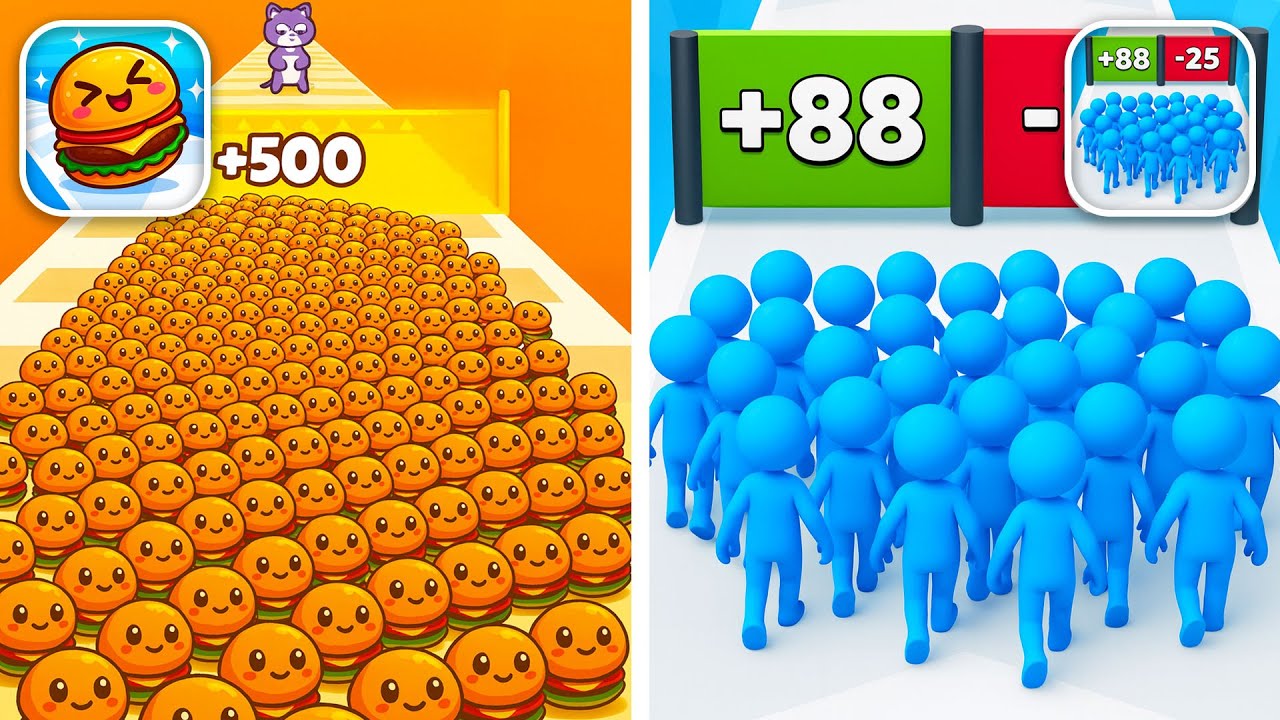 Food Run 🥗 vs Count Masters – Walkthrough & Max Level Gameplay | Fun ...