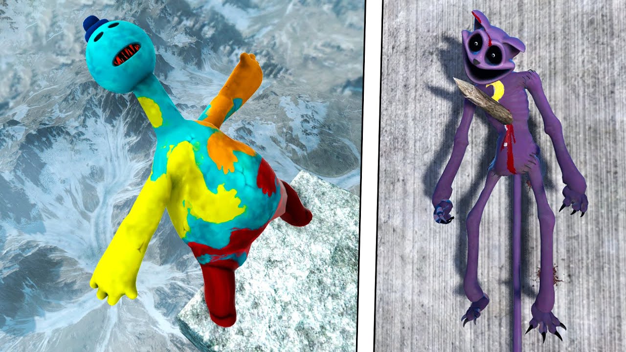 Poppy Playtime NPC Ragdolls VS Spikes! Epic NPC Falls Compilation #167 ...