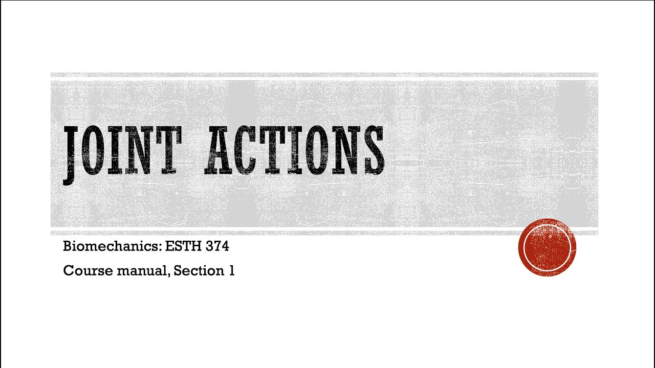 Joint Actions - YouTube