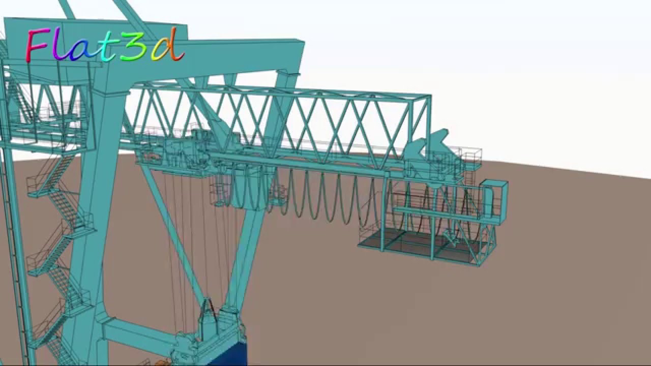 Liebherr Ship to Shore Container Crane 3d Animation - YouTube