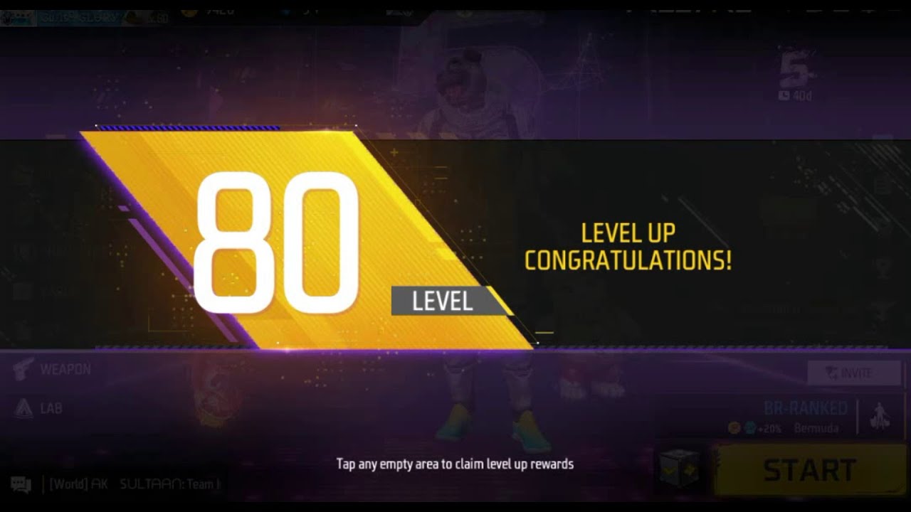 Free Fire Level UP /80 - YouTube