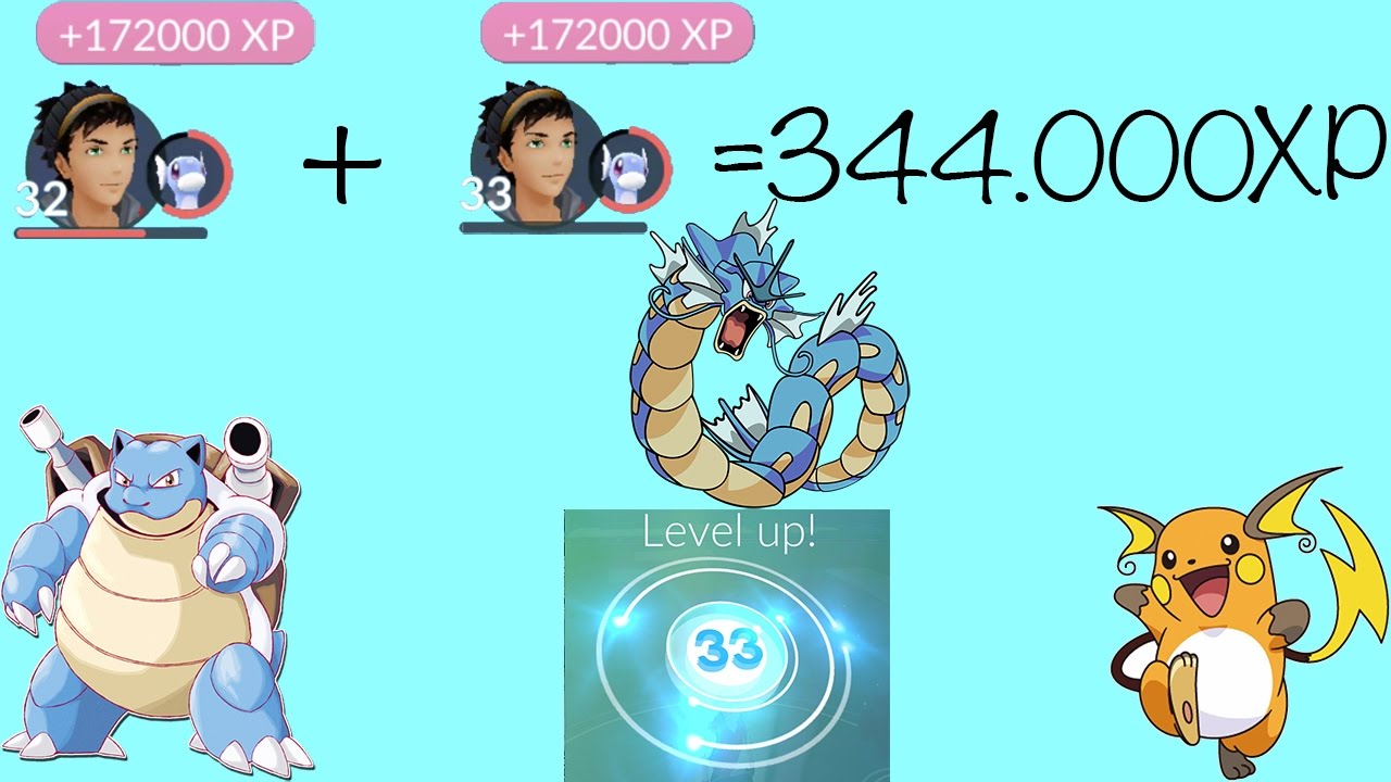Pokemon GO | 344.000XP 1h 1.000.000XP 3h RAICHU 84%IV GYARDOS 89%IV ...