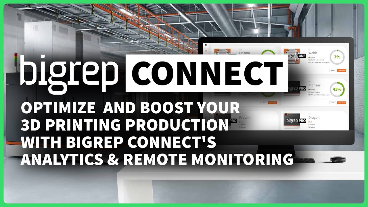 BigRep CONNECT: The Web-Based Solution for 3D Printer Analytics and Management - YouTube