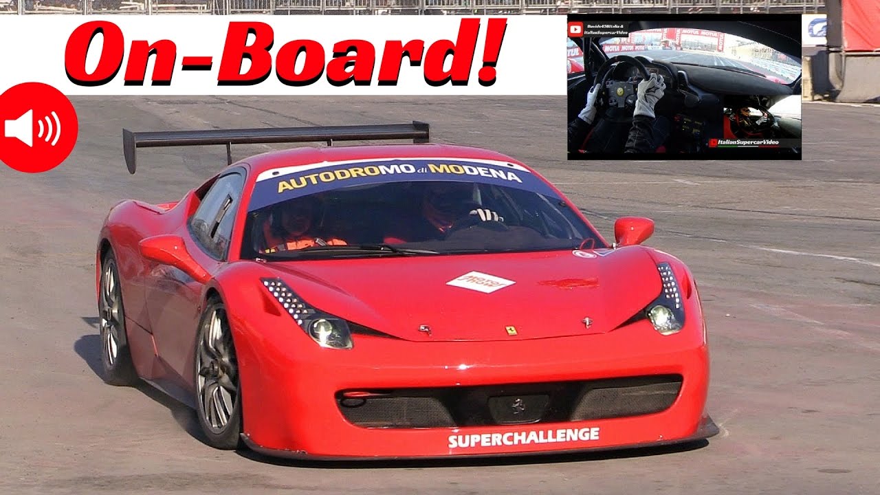 Ferrari 458 Challenge in Action - On-Board, burnout & Pure Sound! - YouTube