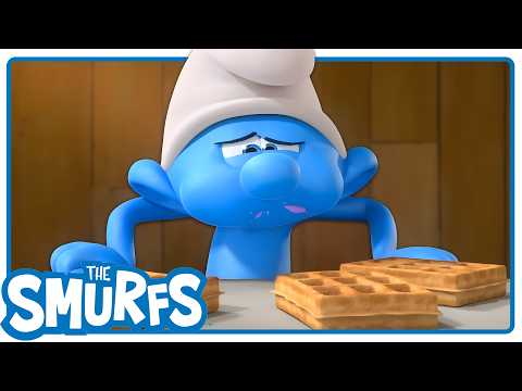 Greedy's Waffle Challenge 🧇 • The Smurfs 3D • Cartoon movies