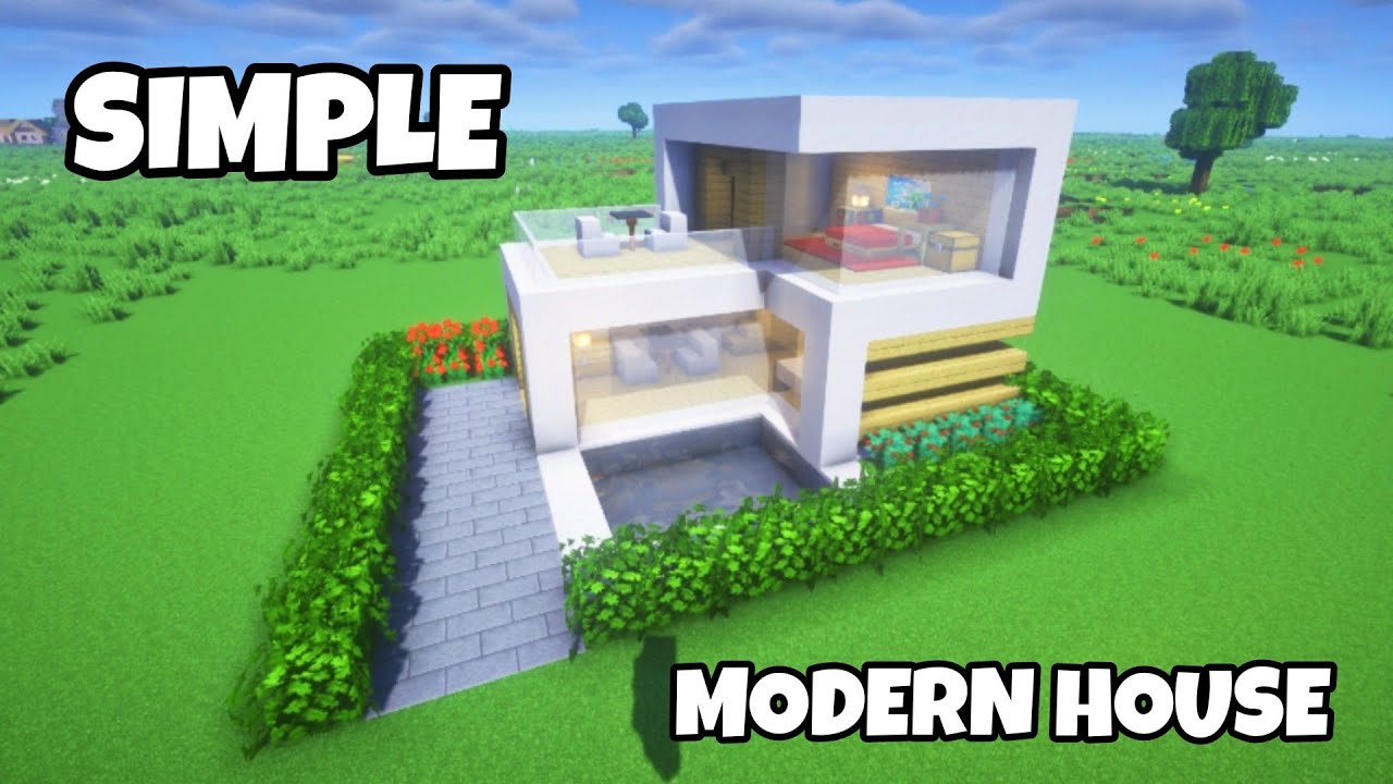 Minecraft: Simple Modern House - YouTube