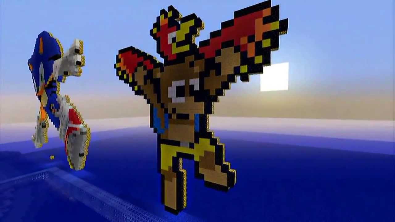 Minecraft - Pixel Art Pt. 11 - Banjo Kazooie - YouTube