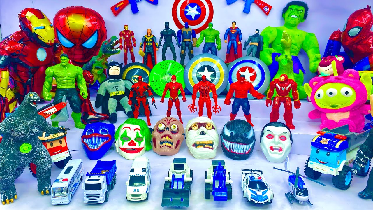 Unboxing and review SPIDER-MAN toys, marvel superheroes, AVENGERS ...