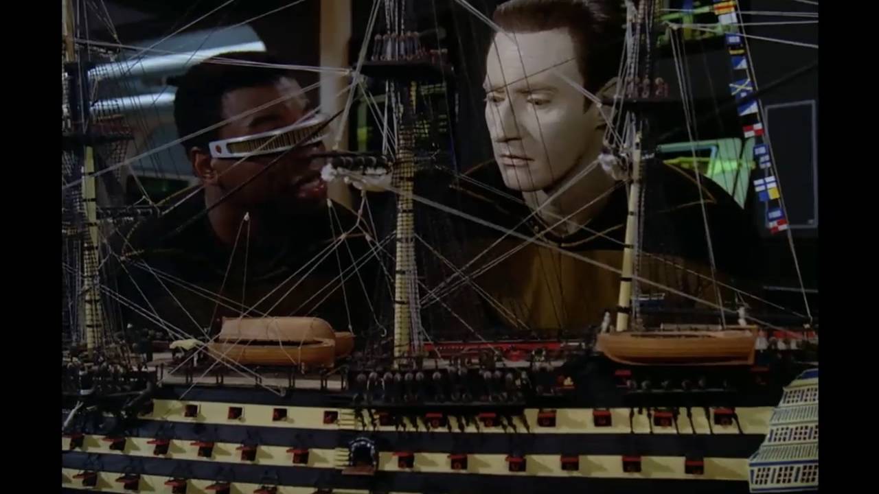 Geordi shares his hobby with Data - YouTube