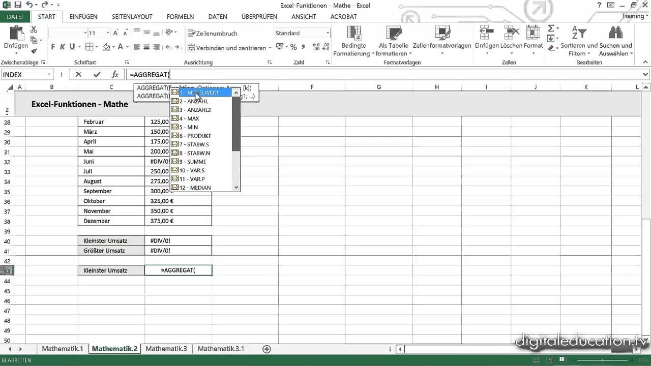 Excel für Fortgeschrittene & Controller - AGGREGAT - YouTube