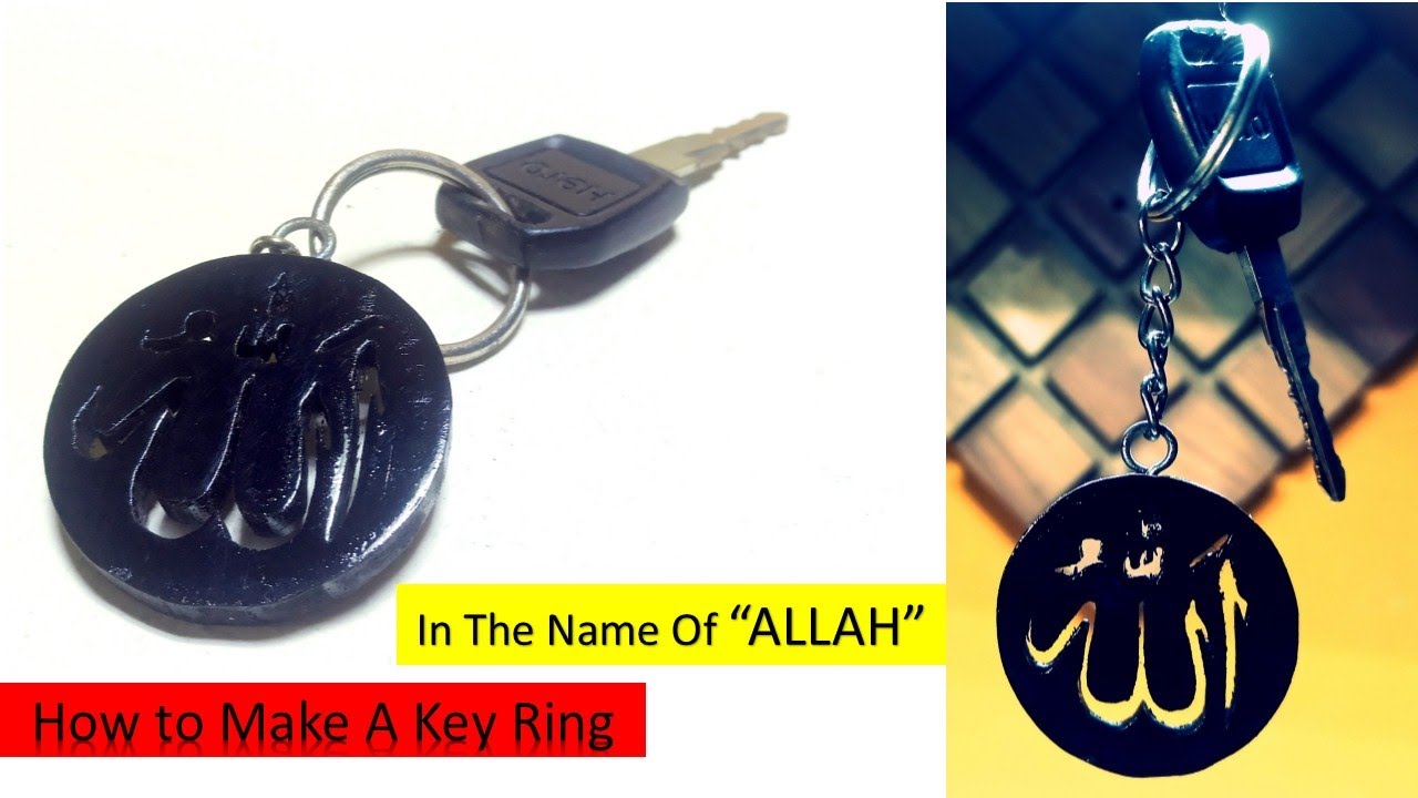 How to make a key ring in the name of "ALLAH" - YouTube